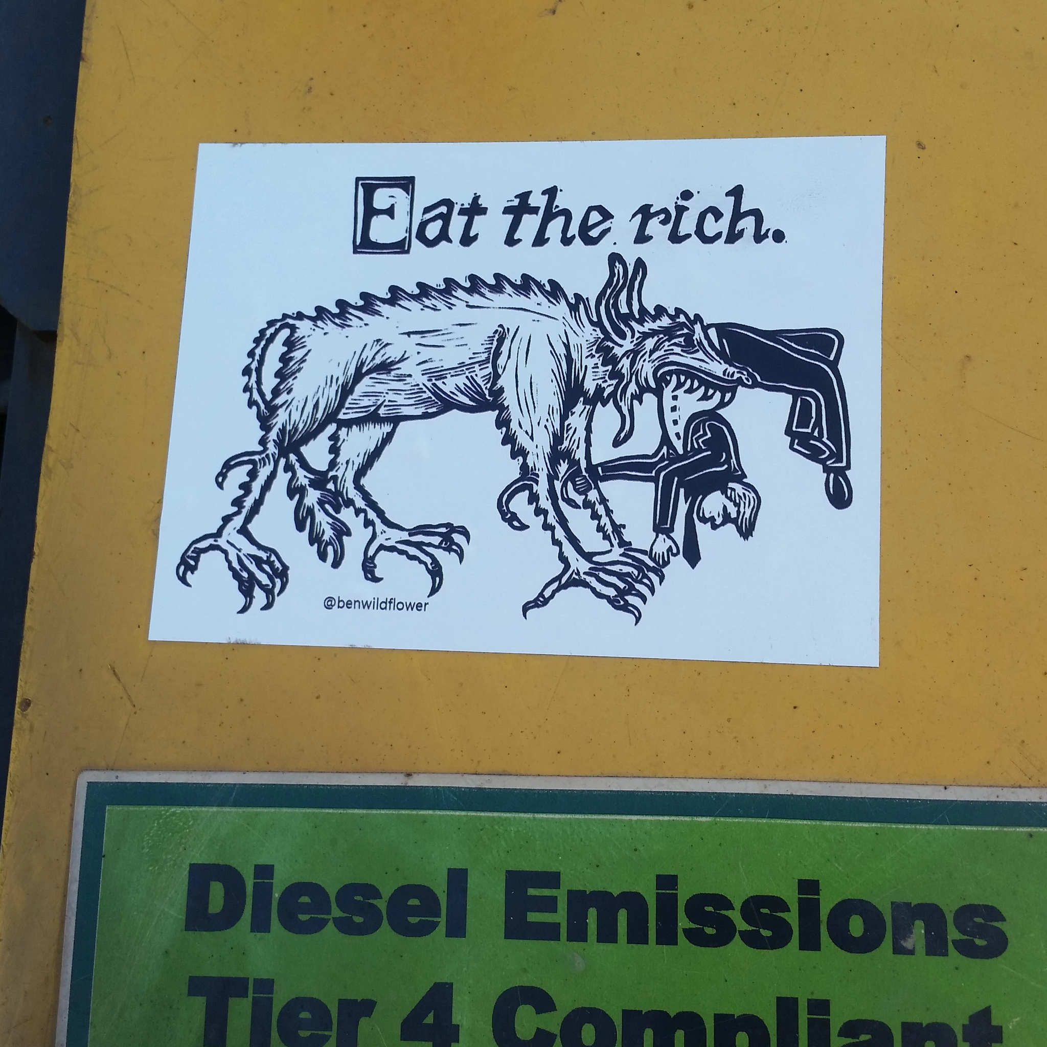 Eat The Rich sticker – Ben Wildflower Art