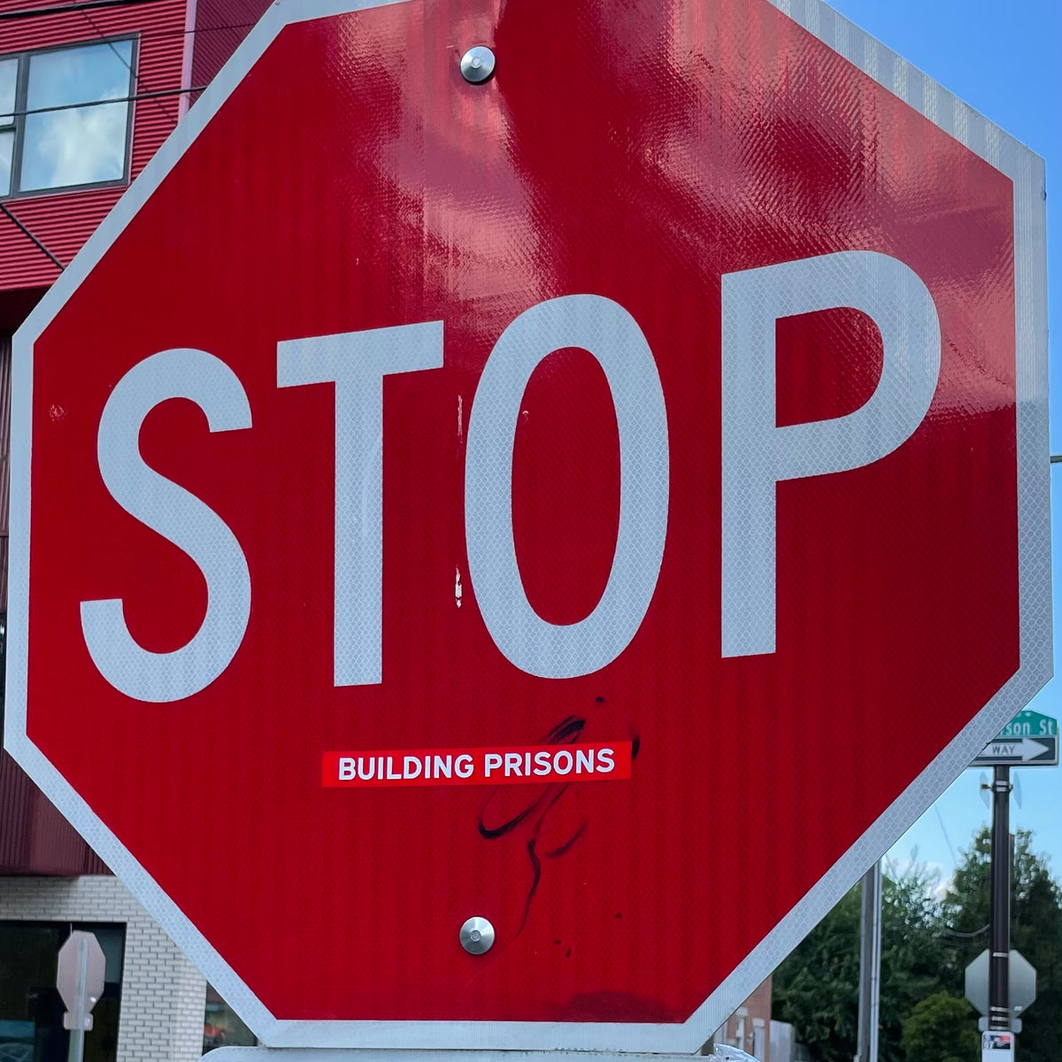 [STOP] BUILDING PRISONS stickers – Ben Wildflower
